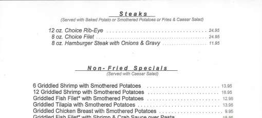 Menu for Nobile's Restaurant & Bar in Lutcher, LA | Sirved