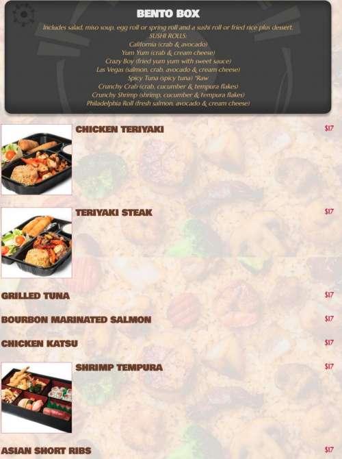 Kabuto Japanese Steakhouse menu in Goodlettsville, Tennessee, USA