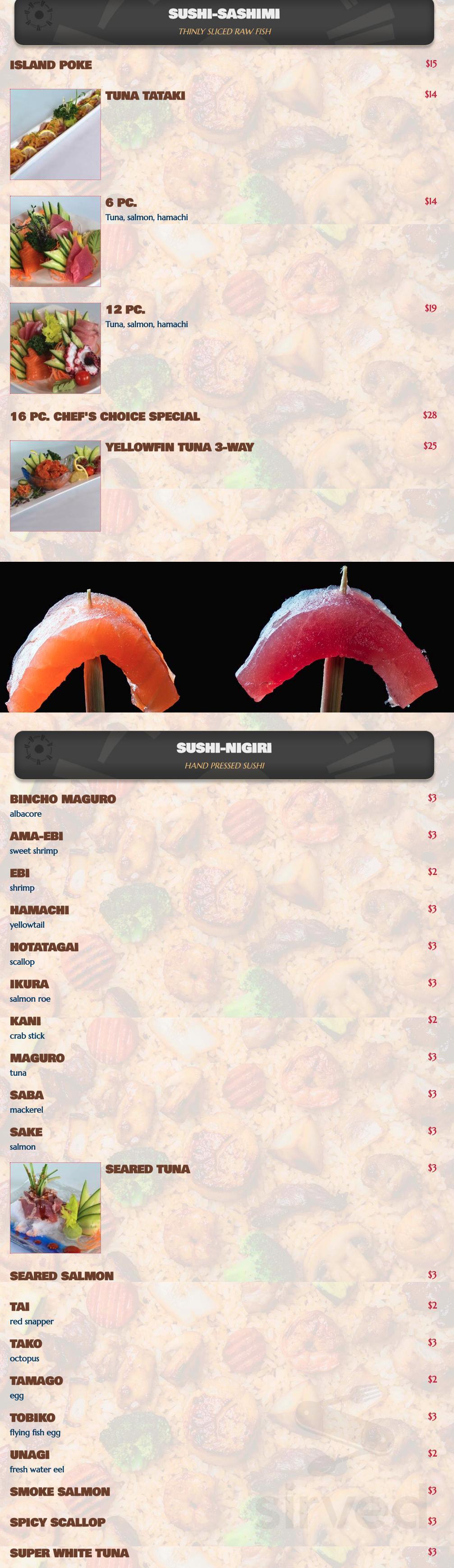 Kabuto Japanese Steakhouse menu in Goodlettsville, Tennessee, USA
