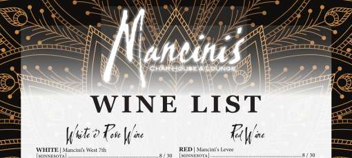 Menu for Mancini’s Char House in St Paul, MN | Sirved