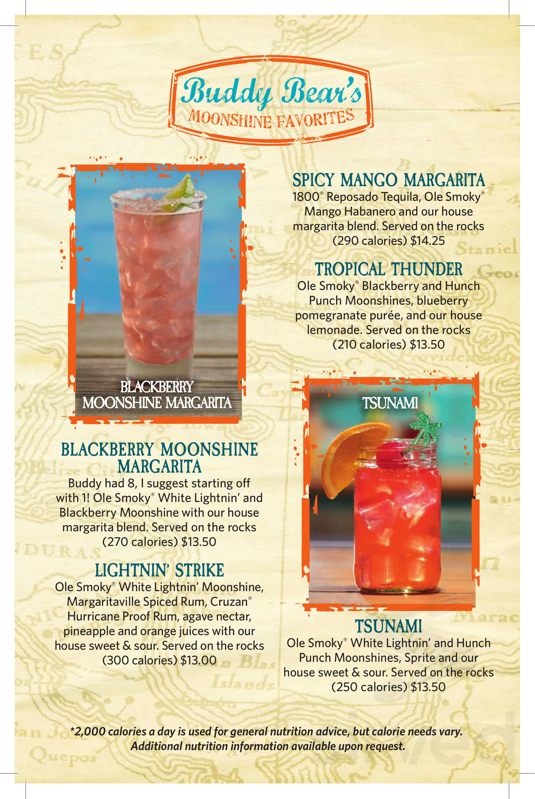 Margaritaville Resort Times Square menu in New York, New York, USA