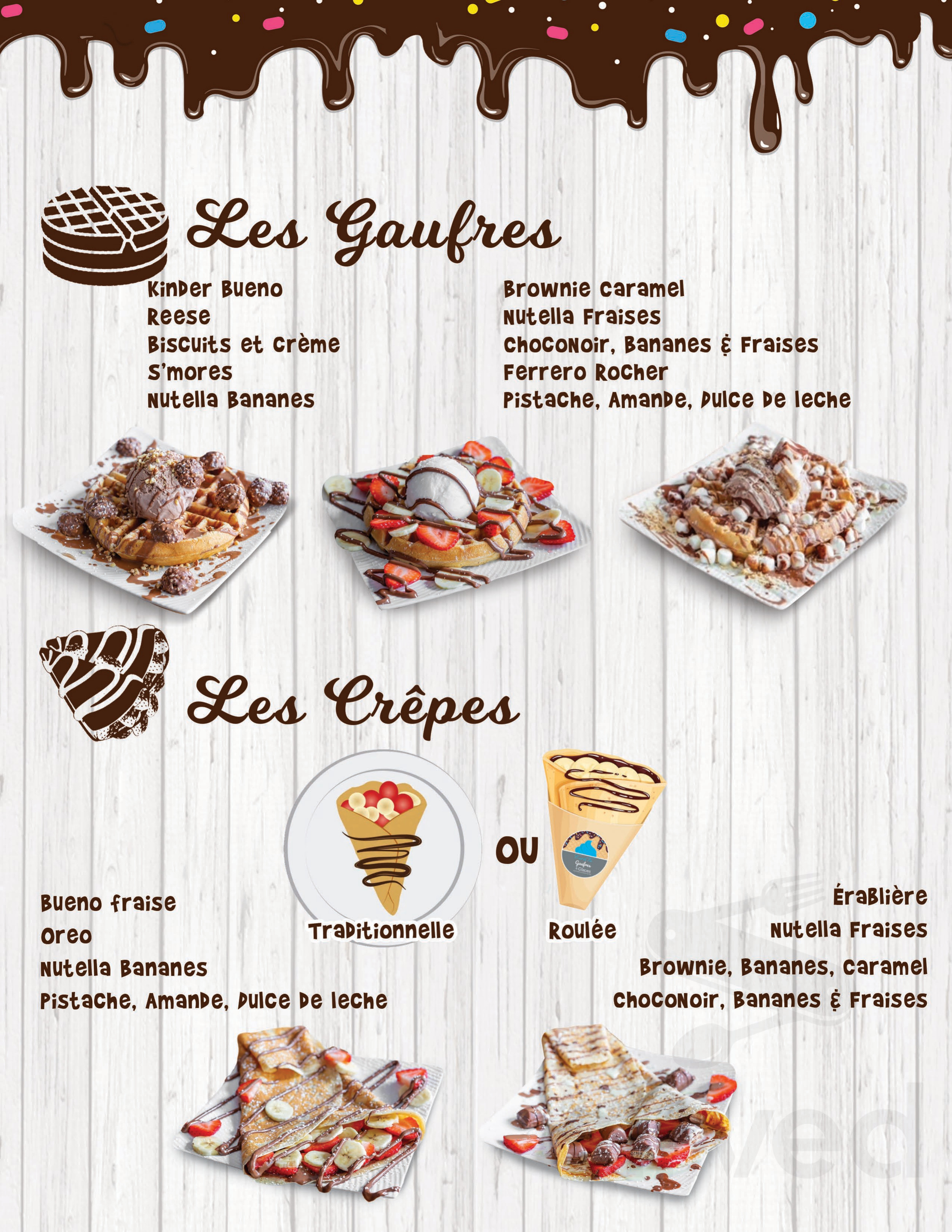 Gaufres & Glaces Laval menu in Laval, Quebec, Canada