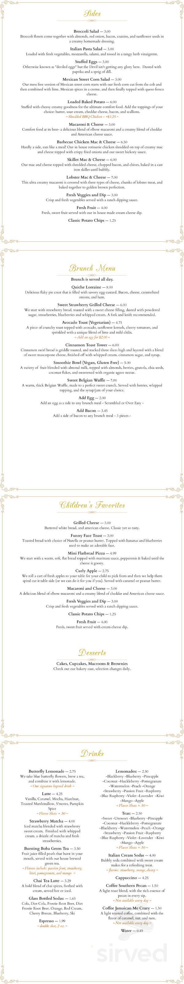 Menu for Café Bloom in Benton, IL | Sirved