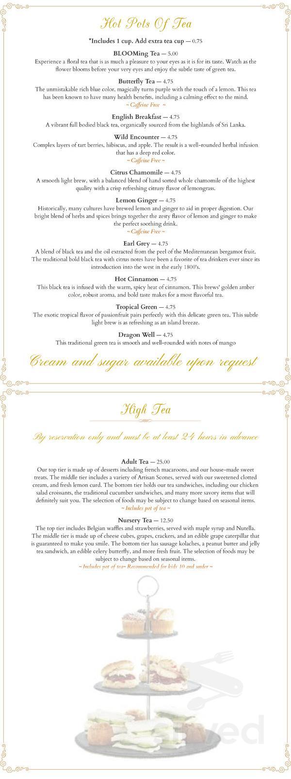 Café Bloom menu in Benton, Illinois, USA