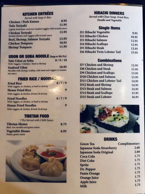 MOMO Sushi menu in Minneapolis, Minnesota, USA