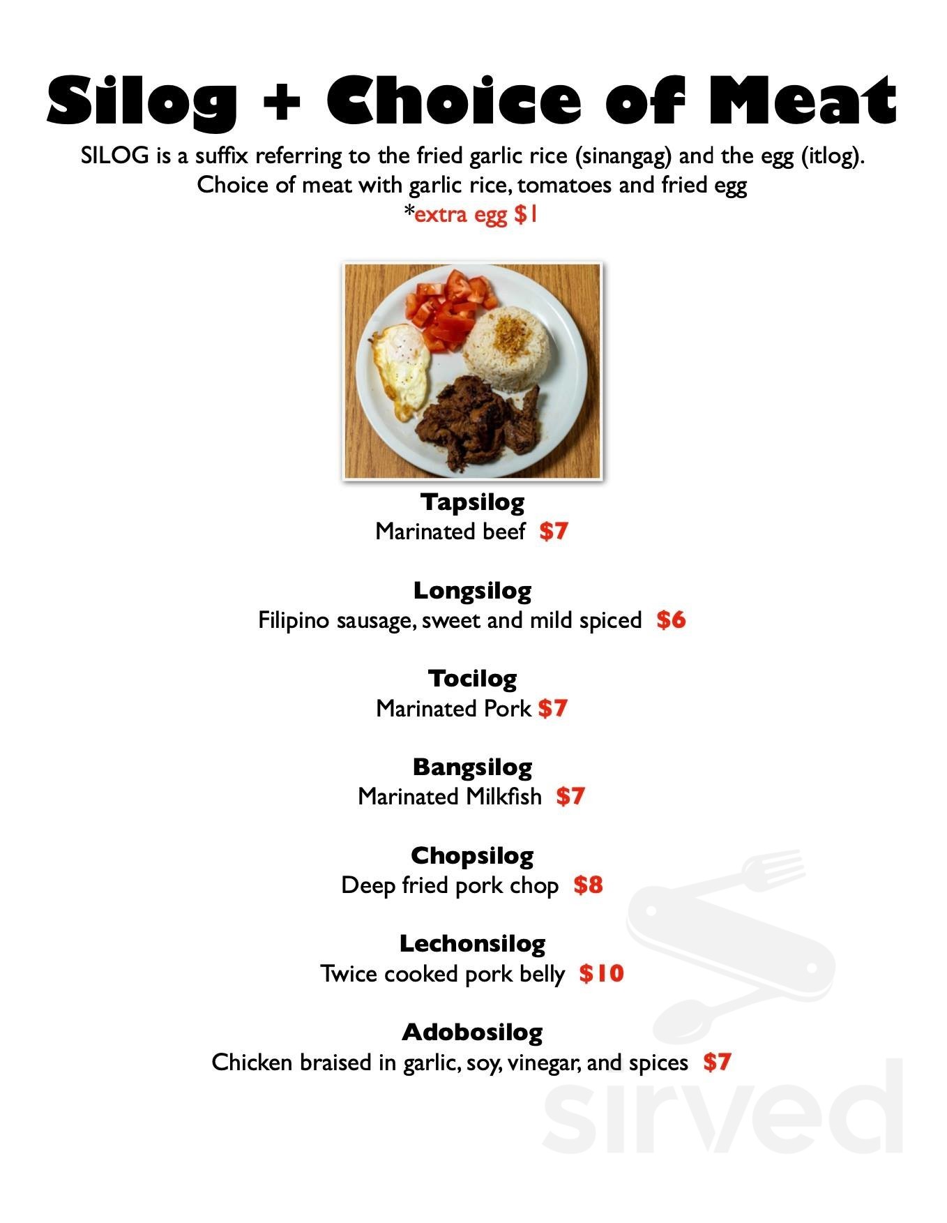 MJ Asian Market and Filipino Food menu in Warner Robins, Georgia, USA