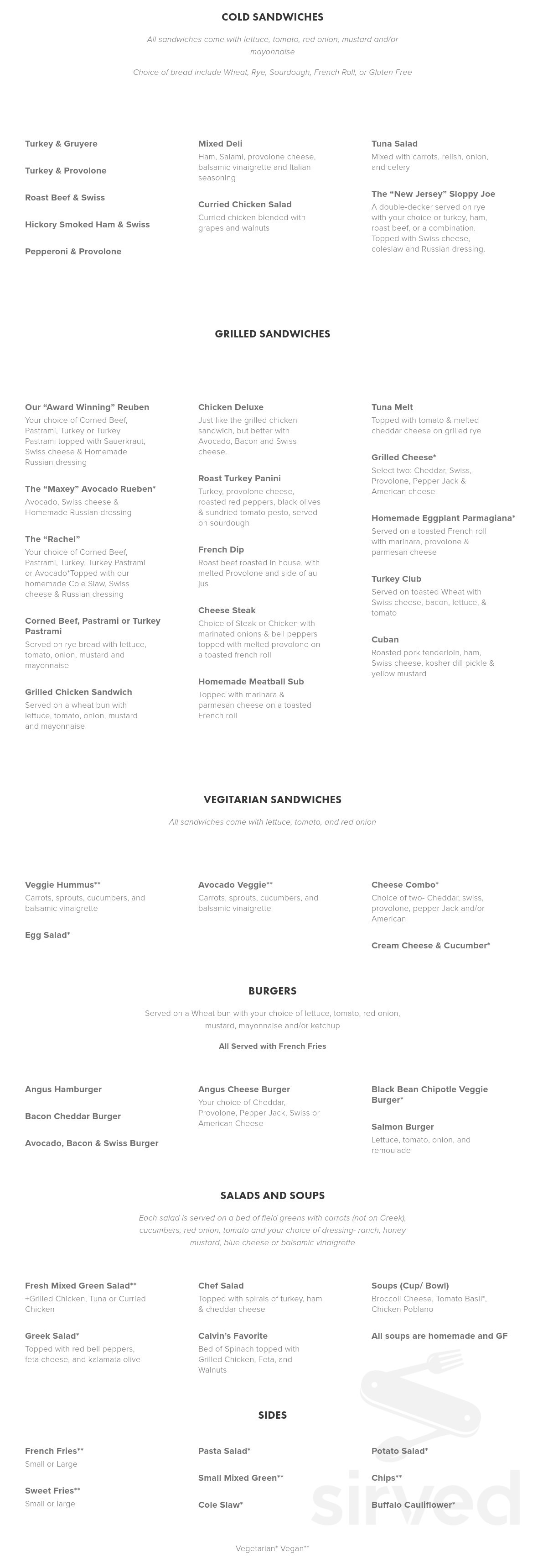 New World Deli menu in Austin, Texas, USA