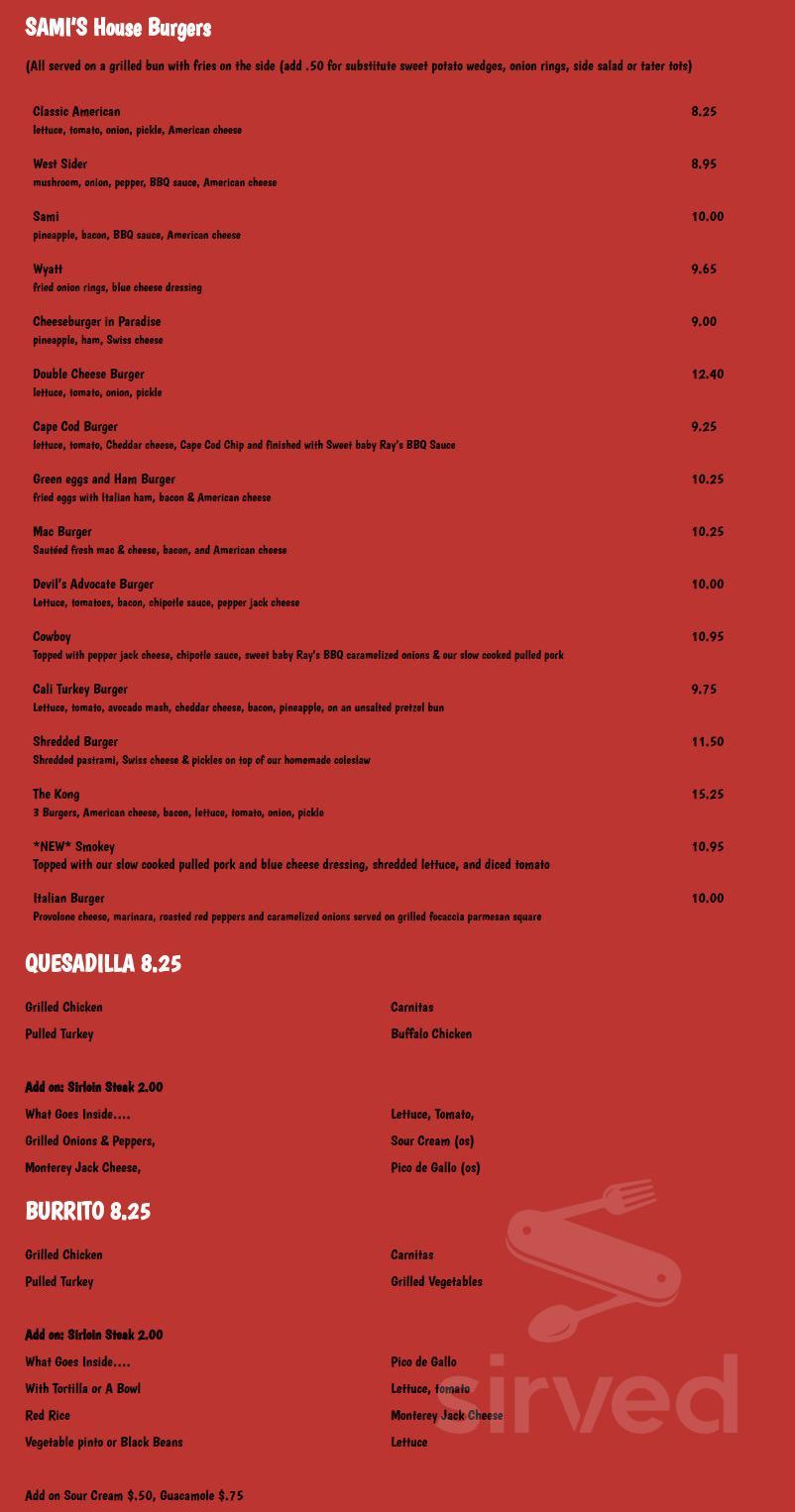 Little Sami's menu in Brockton, Massachusetts, USA