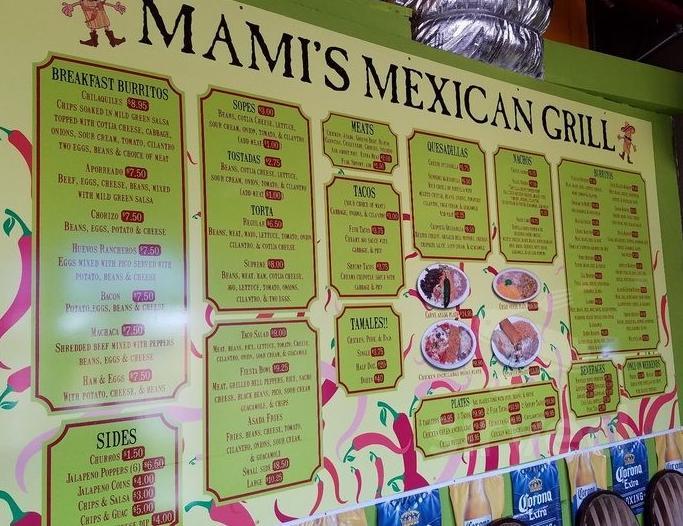 Menu - Eugene OR's Mami's Mexican Grill | Sirved
