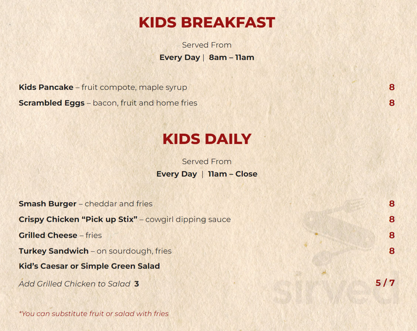 Menu for The Cannery Kitchen and Tap in Castro Valley, California ...