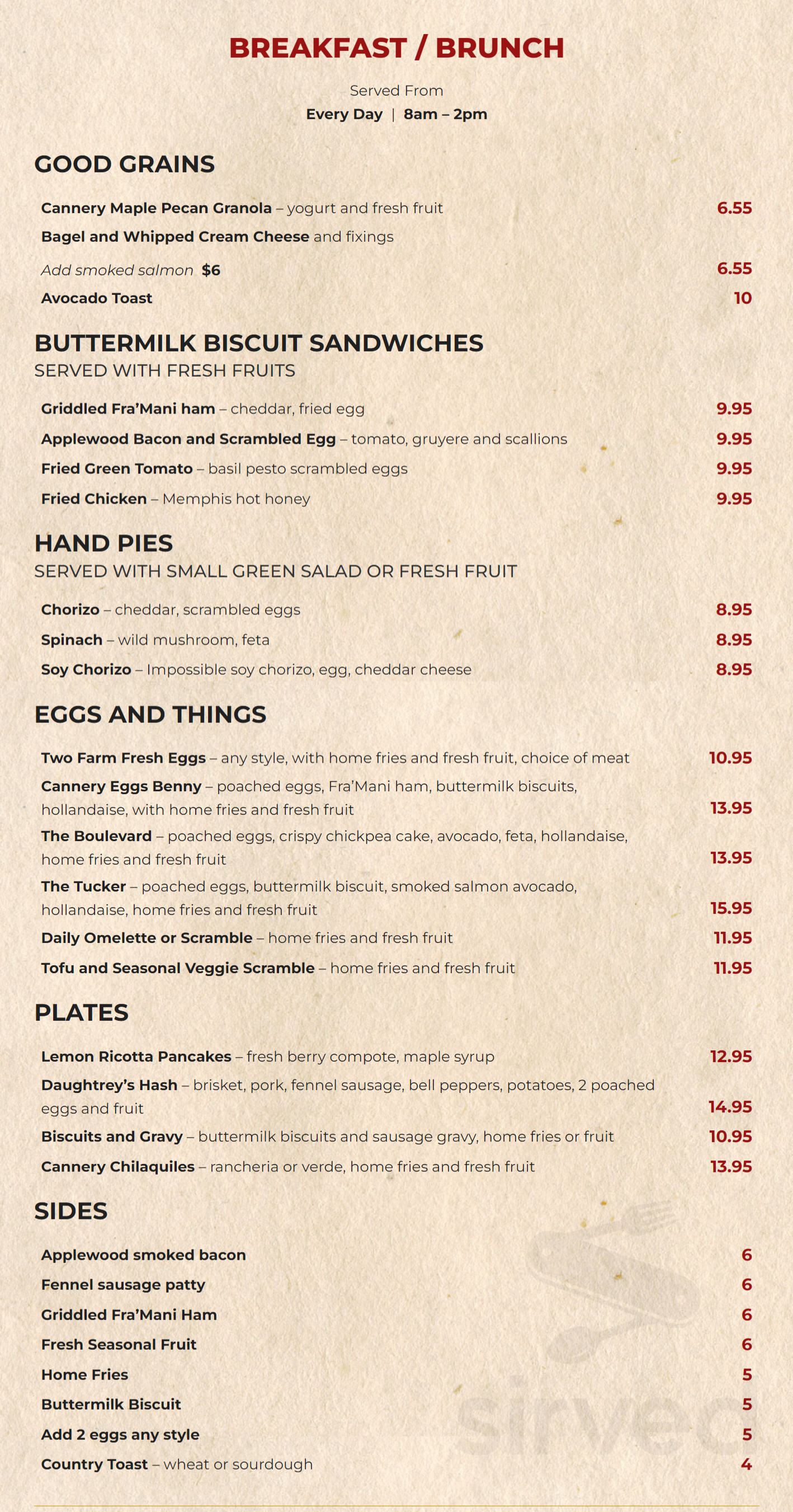 Menu for The Cannery Kitchen and Tap in Castro Valley, California ...