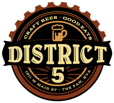 District 5 menu in Richmond, Virginia, USA