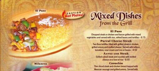 Menu for El Parral Mexican Restaurant in Eden, NC | Sirved