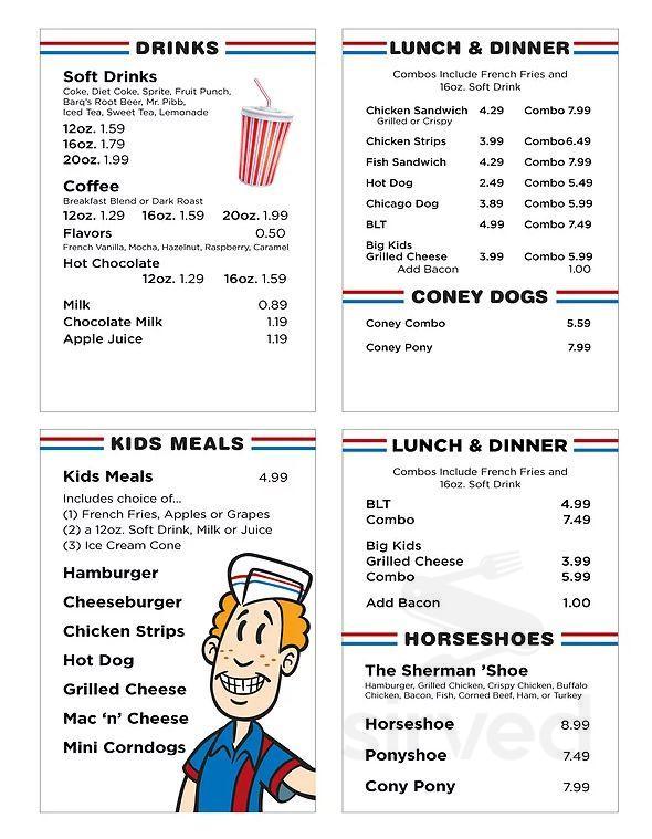 Menu for Fairlane Diner in Sherman, IL | Sirved