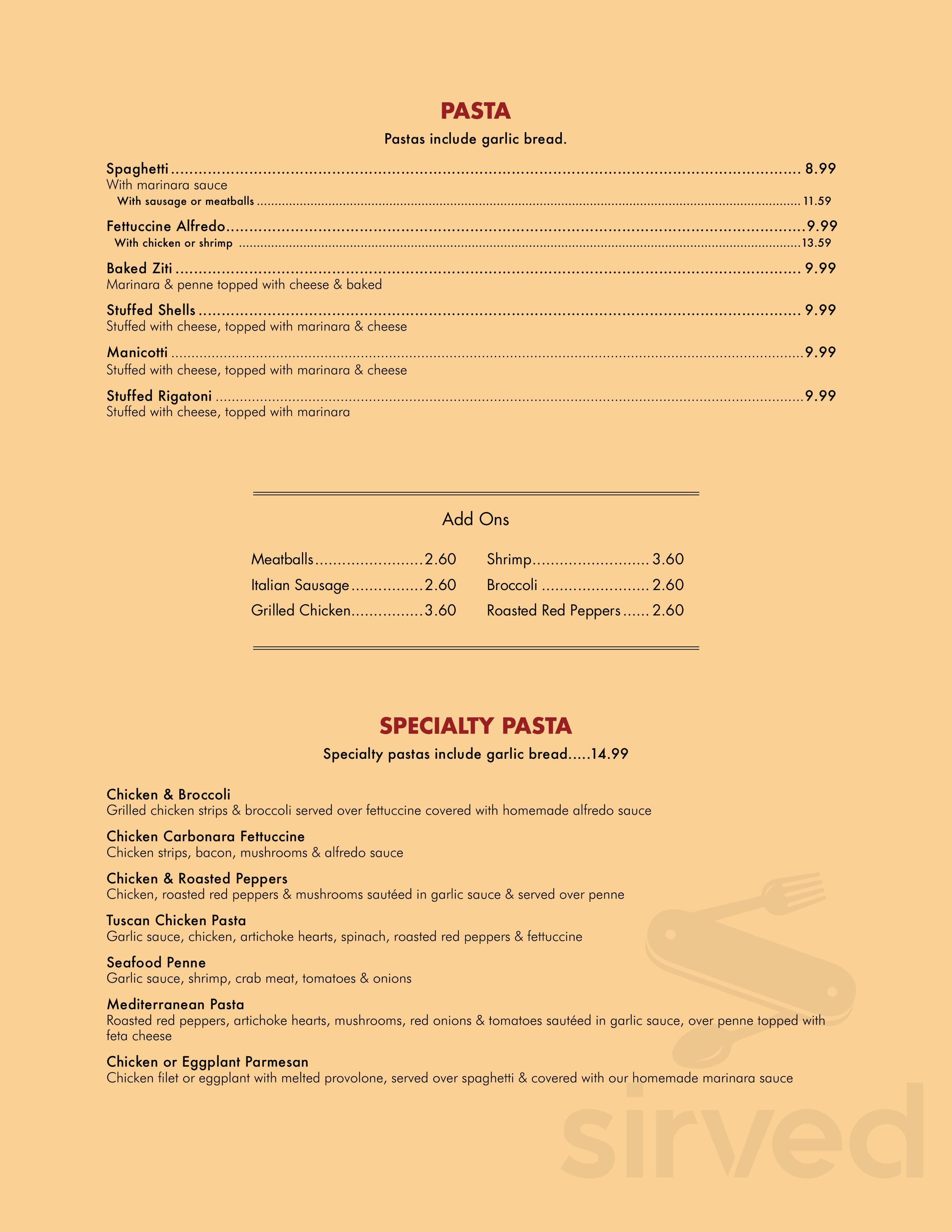 Cafe Milano menus in Pittsburgh, Pennsylvania, United States