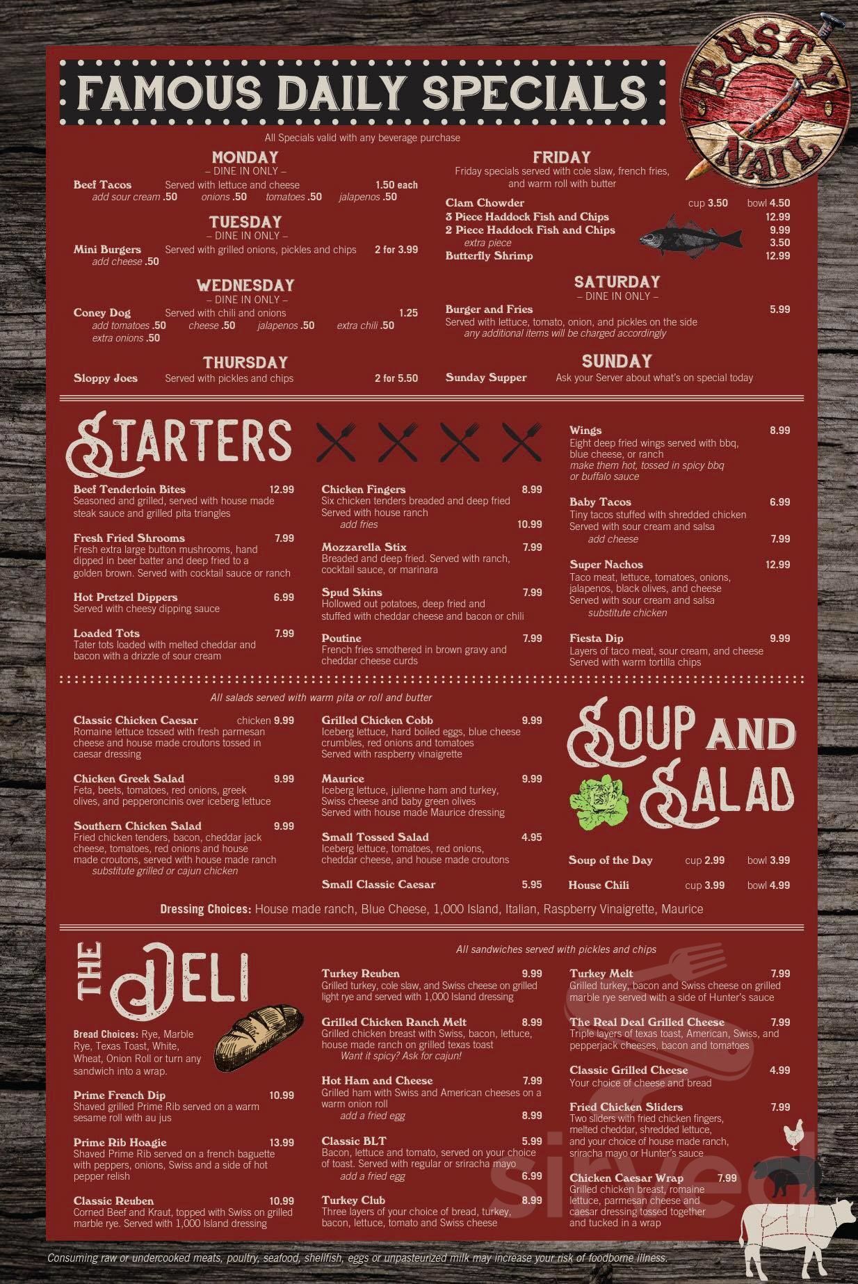 Rusty Nail Lounge menu in Canton, Michigan, USA
