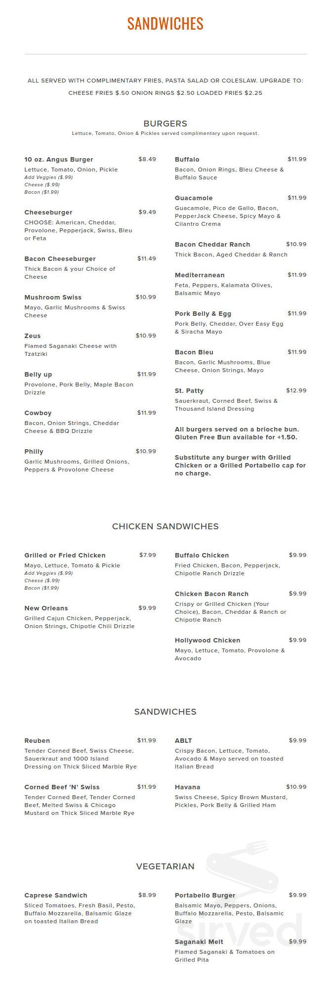 The Hungry Mule menu in Lake Zurich, Illinois, USA