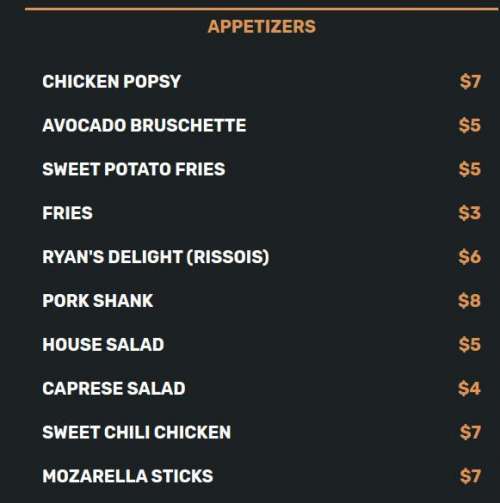 Fathom Restaurant menu in Afton, Wyoming, USA