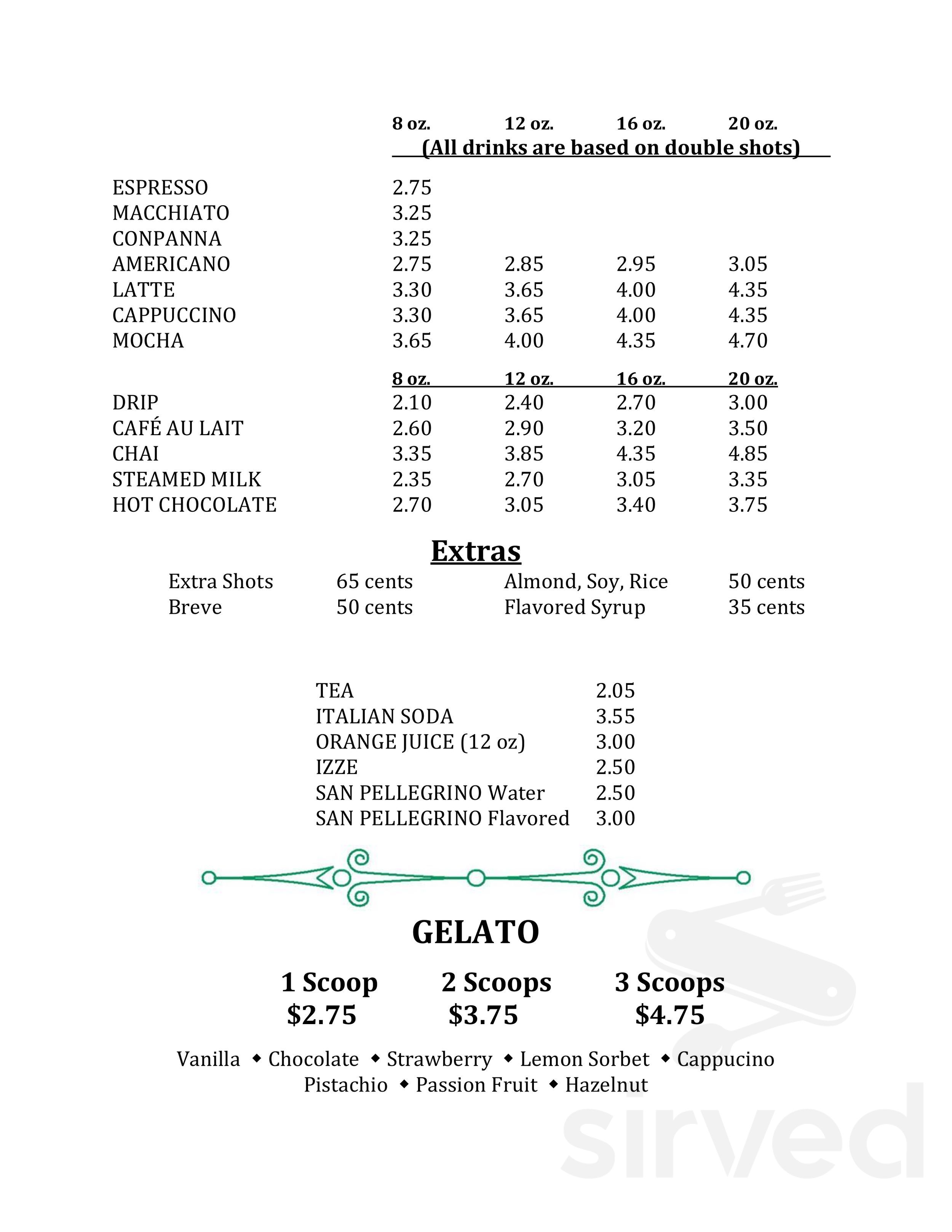 Ristorante Picolinos menu in Seattle, Washington, USA