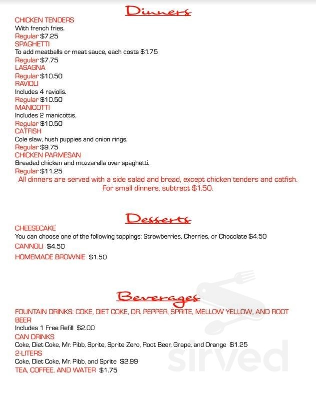 Michael's menu in Covington, Virginia, USA