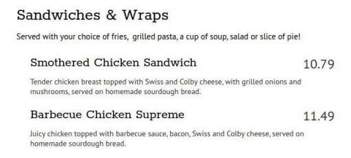 Log Cabin Family Restaurant Menu - Baraboo, Wisconsin | Sirved