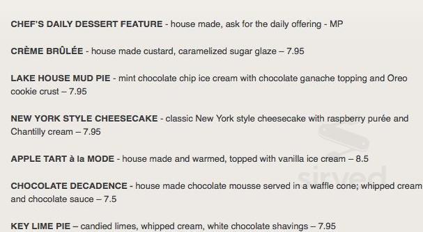 Emory's on Silver Lake menu in Everett, Washington, USA