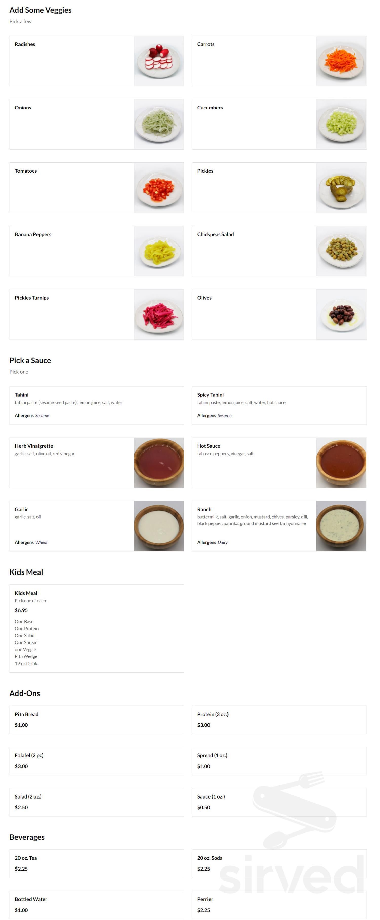 Menu for Fresko Grille Modern Mediterranean in Huntsville, AL | Sirved