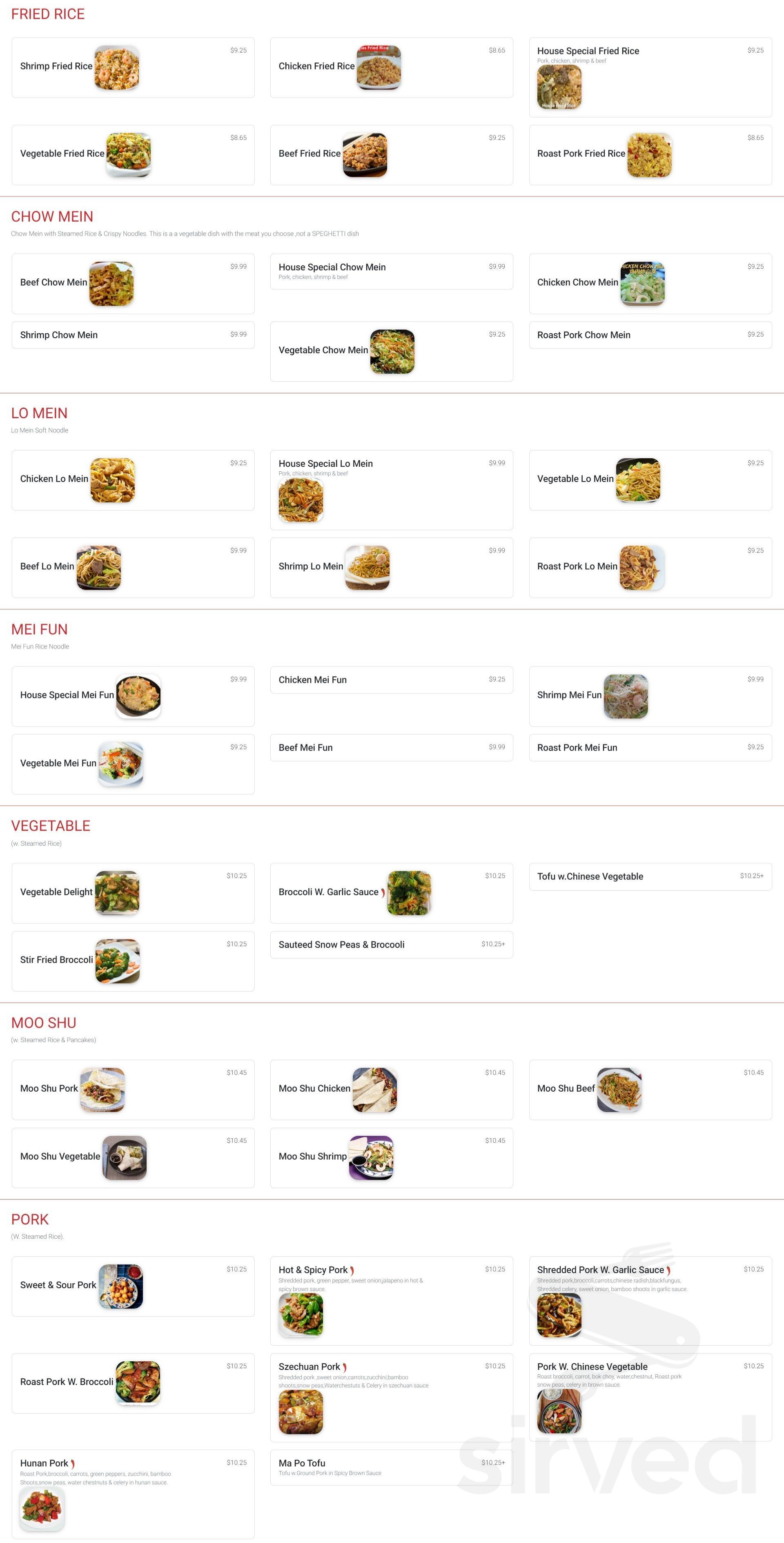 Menu for Little Panda in Sweetwater, TX | Sirved