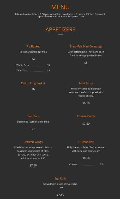 Knucklehead's Bar and Grill menu in Mayer, Minnesota, USA