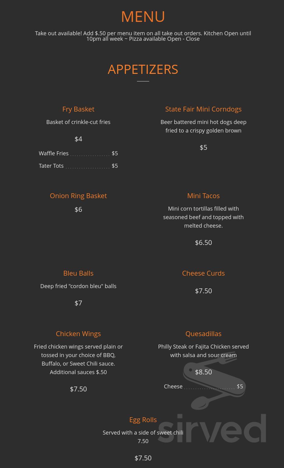 Knucklehead's Bar and Grill menu in Mayer, Minnesota, USA