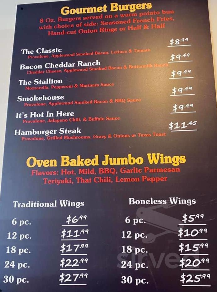 Menu - Laurens SC's Migs Pizza Castle of Laurens | Sirved