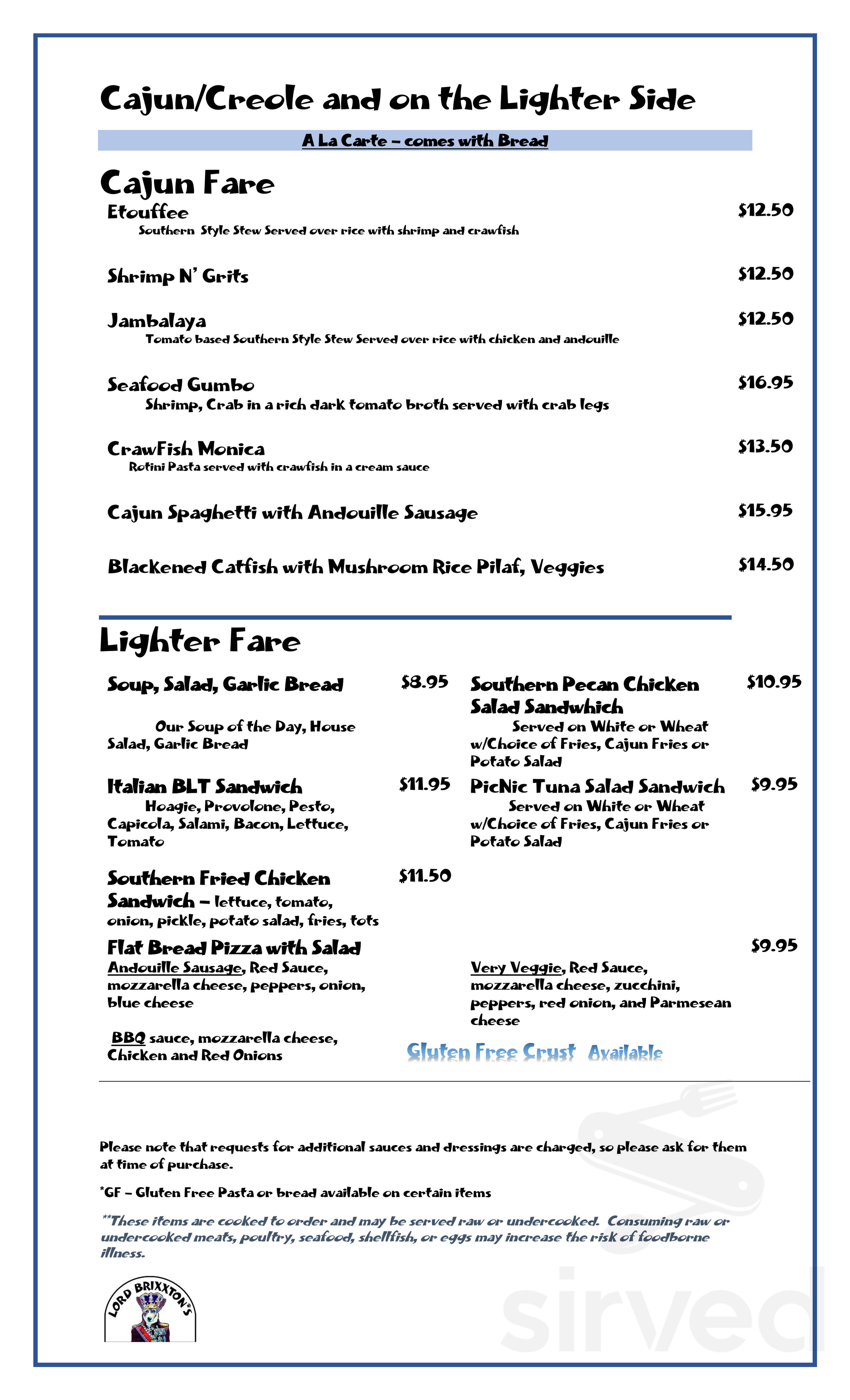 Fishing Rock Eatery & Lounge menu in Depoe Bay, Oregon, USA