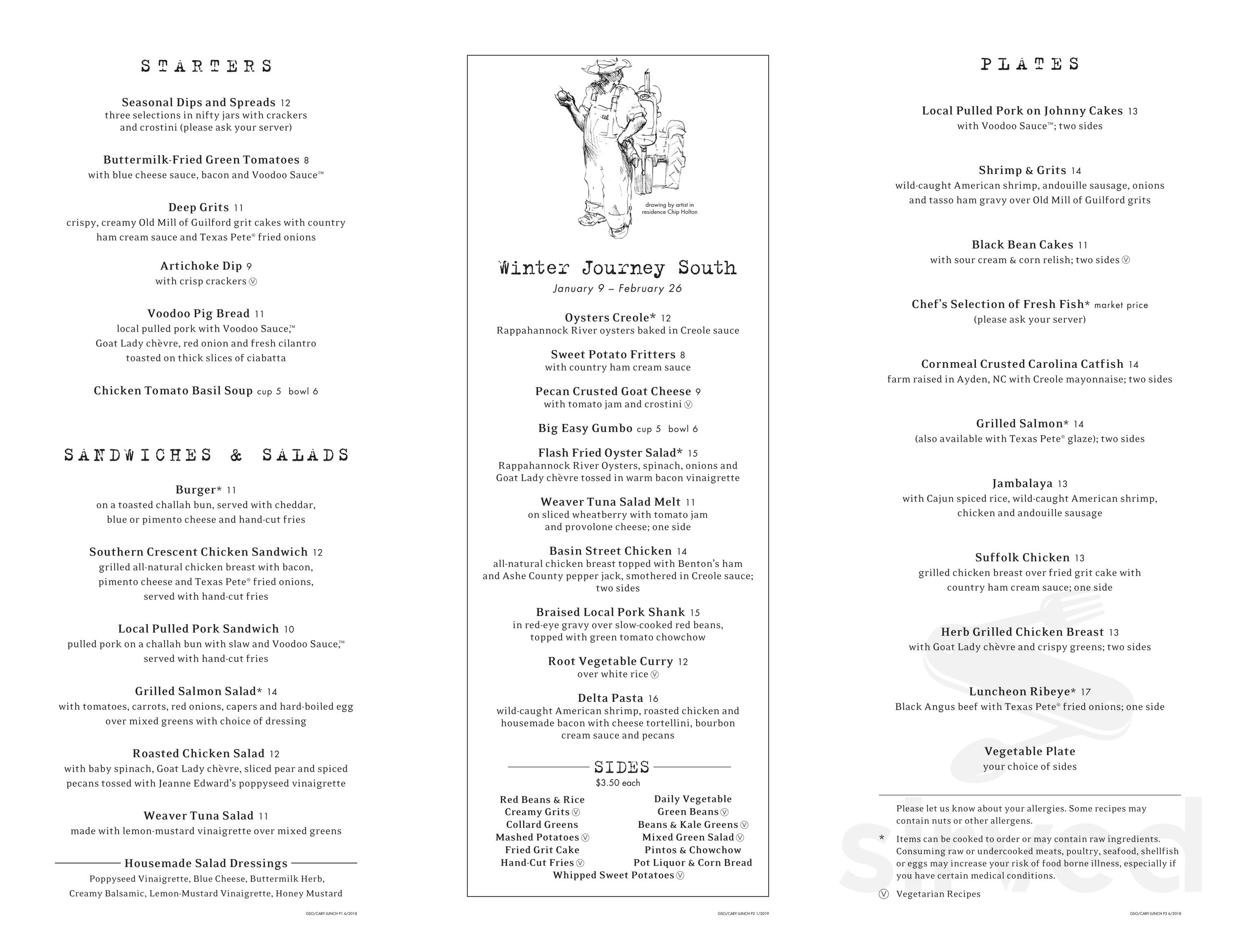 Menu for Lucky 32 Southern Kitchen in Greensboro, NC | Sirved