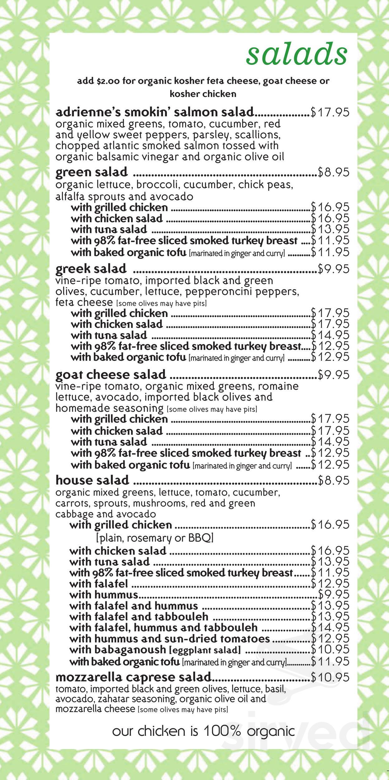 Menu - Sunny Isles Beach FL's Miami Juice | Sirved