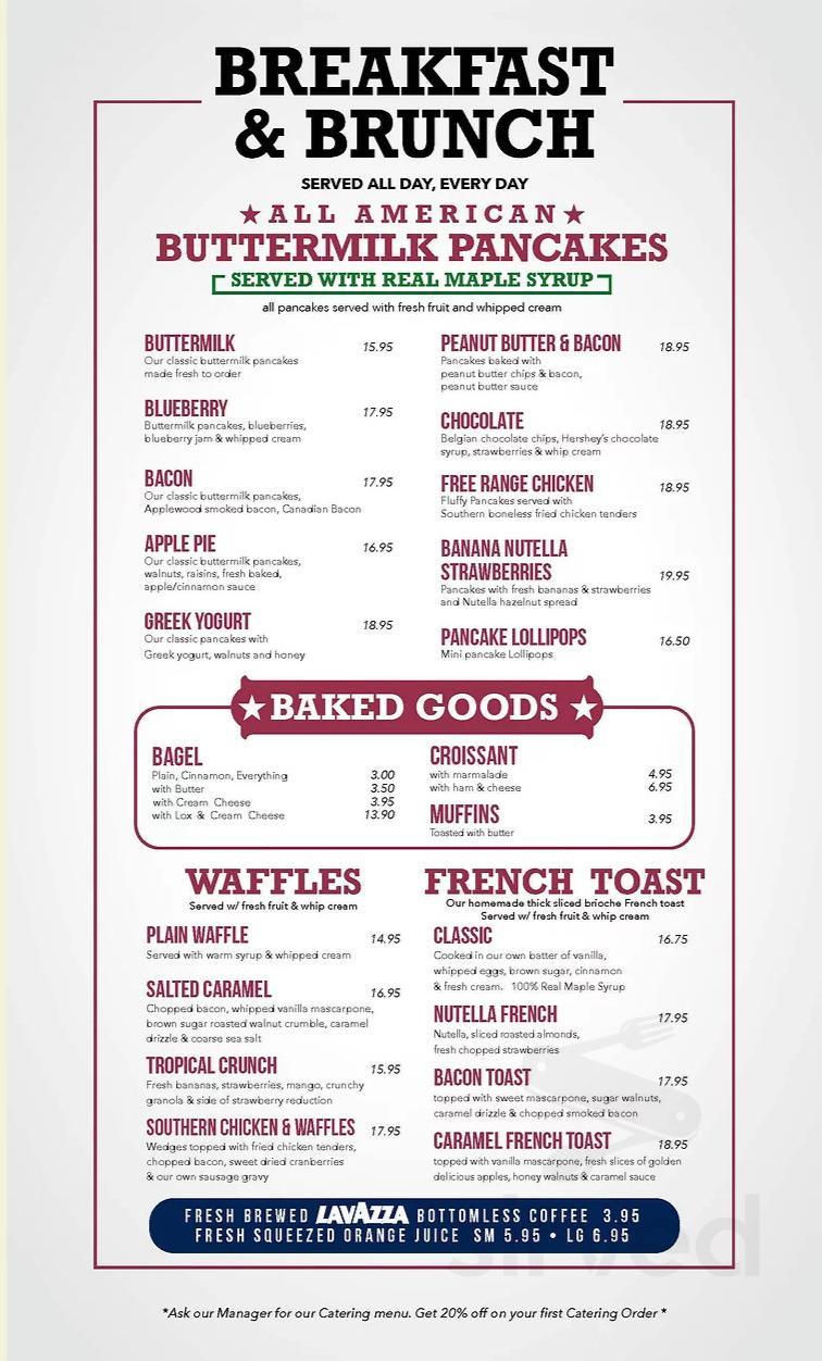 Carnegie Diner & Cafe menu in Secaucus, New Jersey, USA