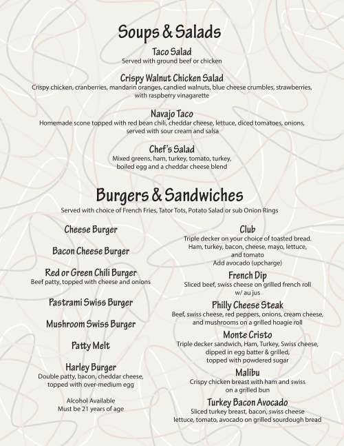 Ramblin Roads menu in Ogden, Utah, USA