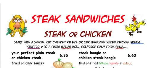 Menu for Snuzzle's in Mertztown, PA | Sirved