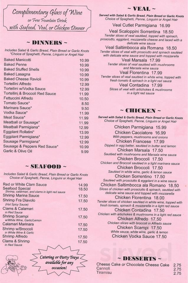 Rossi's Pizza & Italian menu in Emmaus, Pennsylvania, USA
