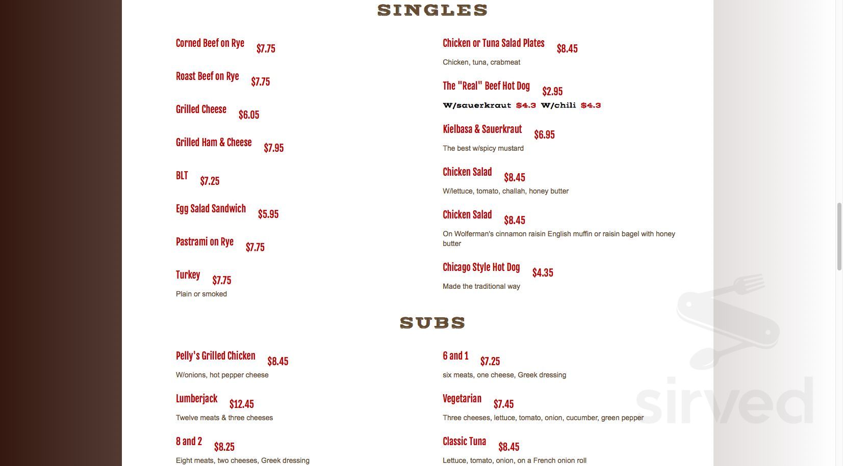 Wanigan Eatery menu in Bay City, Michigan, USA