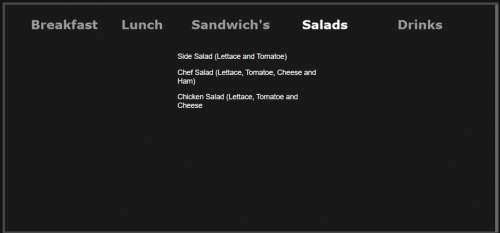 Big Spring Cafe menu in Huntsville, Alabama, USA