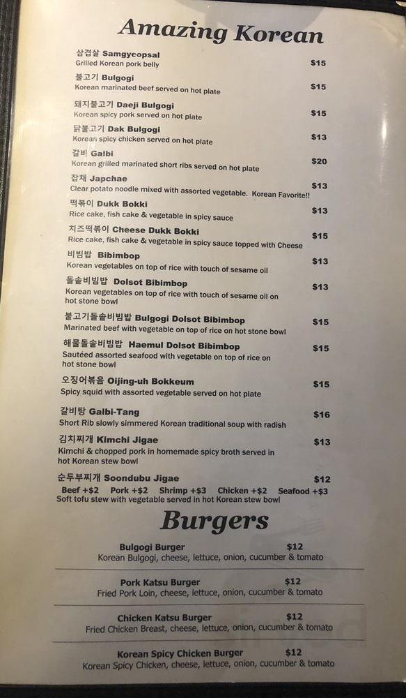 Hungry Belly menu in Dallas, Texas, USA