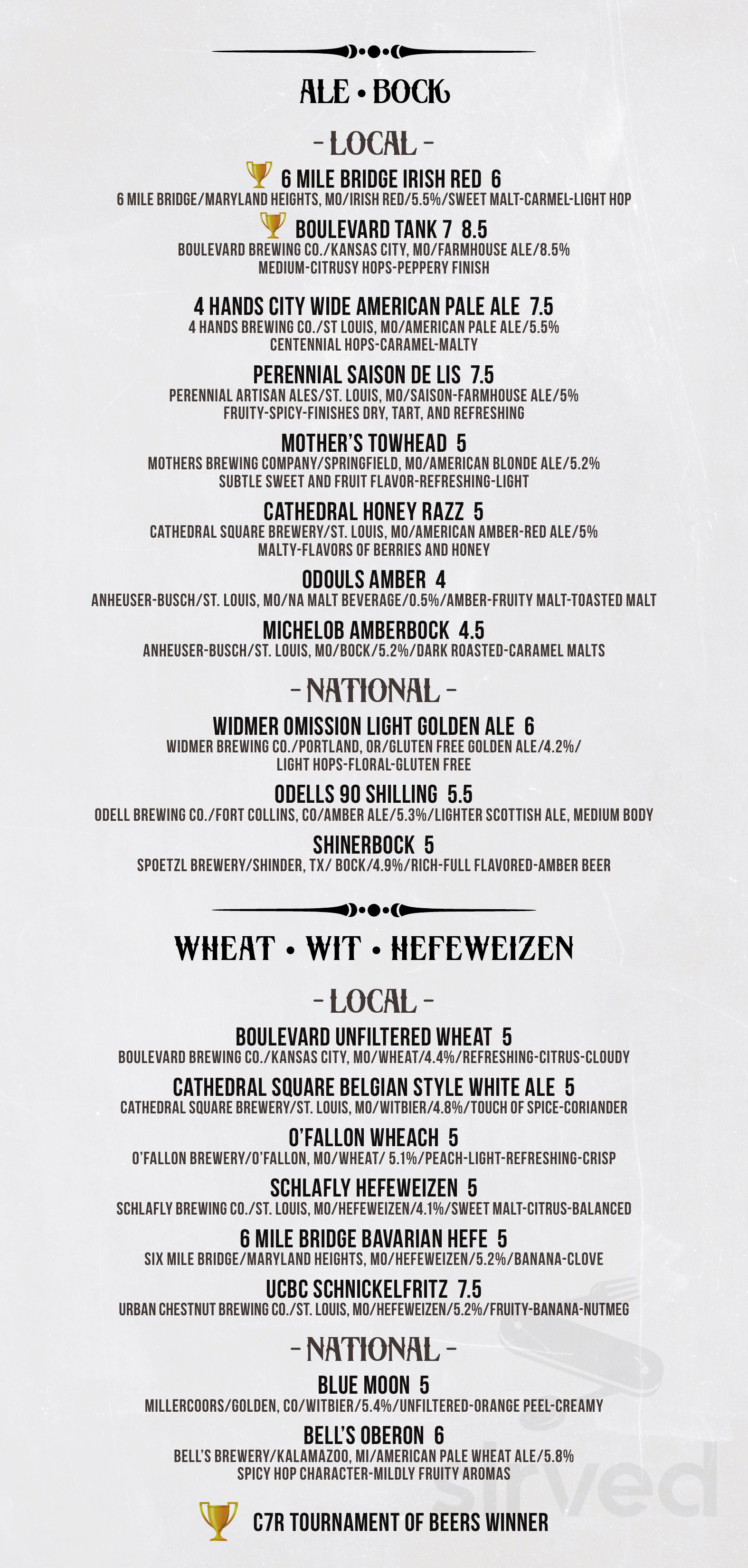 Circle 7 Ranch menu in Ballwin, Missouri, USA