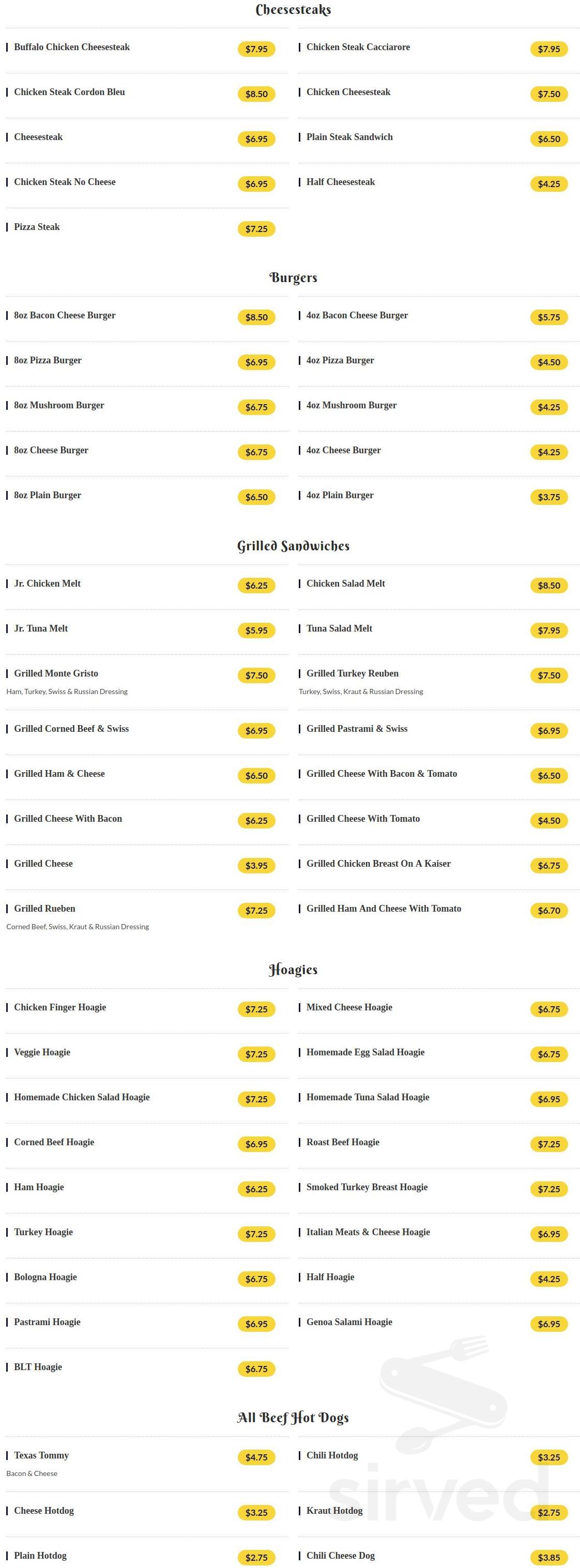 Menu - King of Prussia PA's Duffy's Restaurant & Catering | Sirved