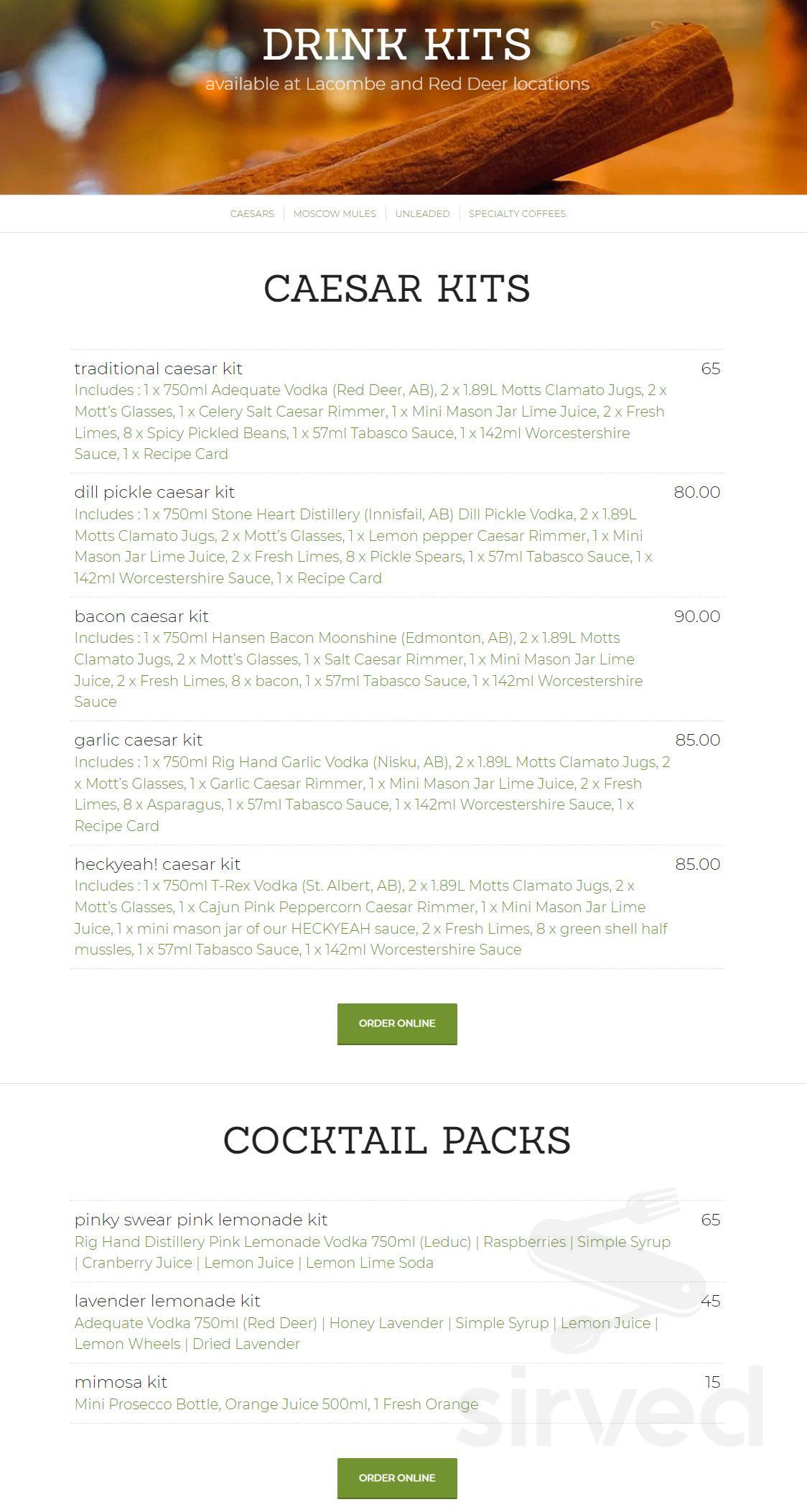 Menu - Lacombe AB's Cilantro and Chive - Lacombe | Sirved