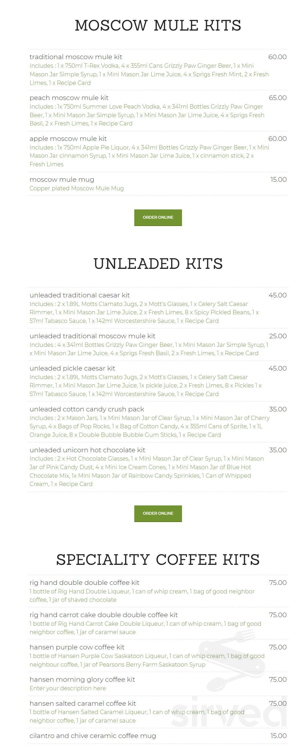 Menu - Lacombe AB's Cilantro and Chive - Lacombe | Sirved