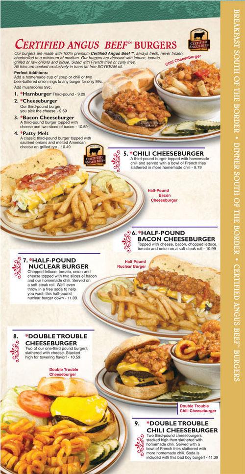 Golden Nugget Pancake House menu in Chicago, Illinois, USA