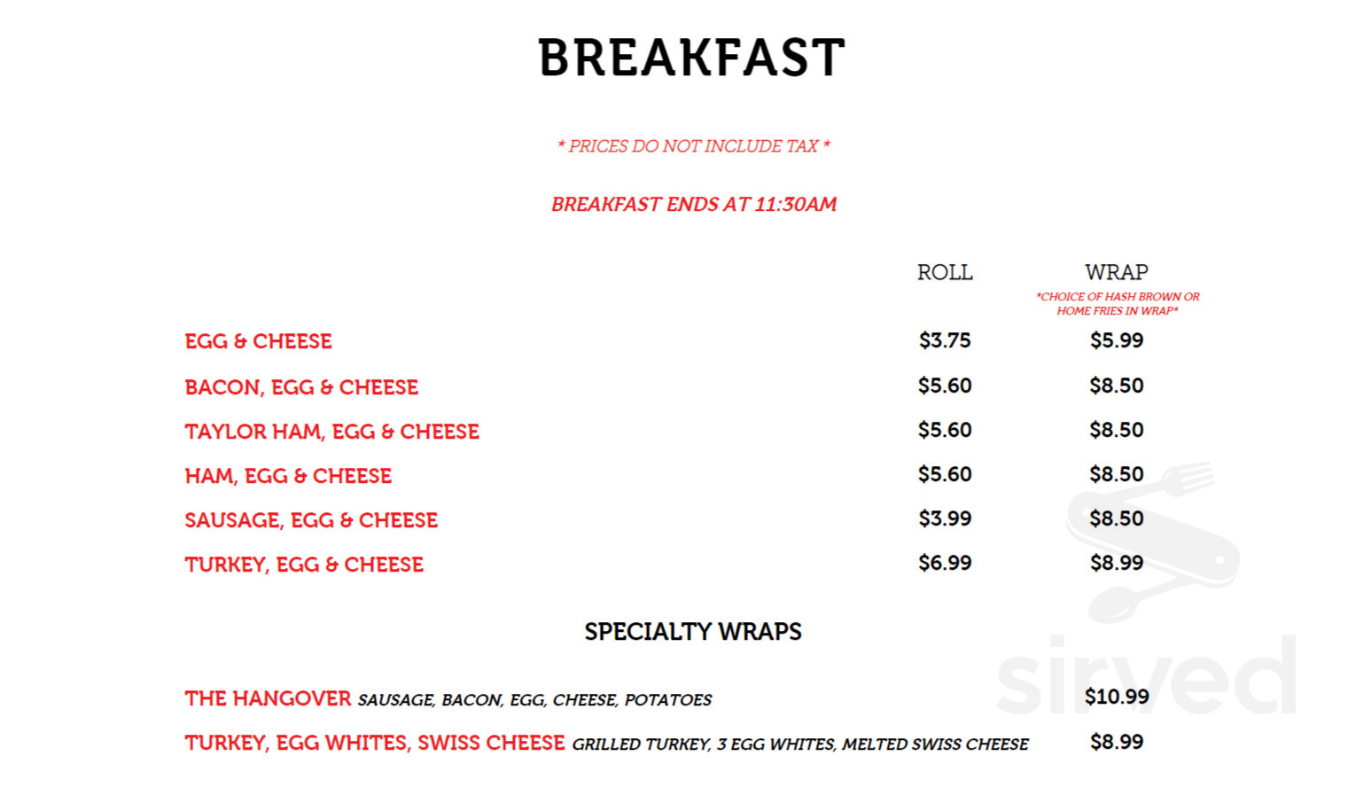 Crossroads Deli & Catering menu in Bergenfield, New Jersey, USA