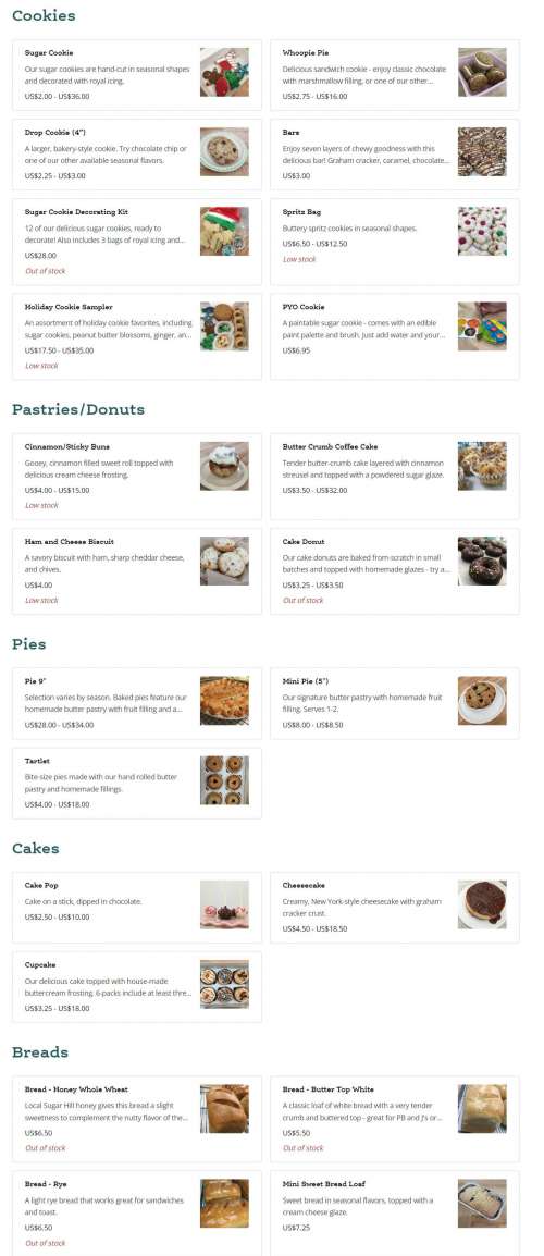 Knotty Pine Bakery menu in Brainerd, Minnesota, USA