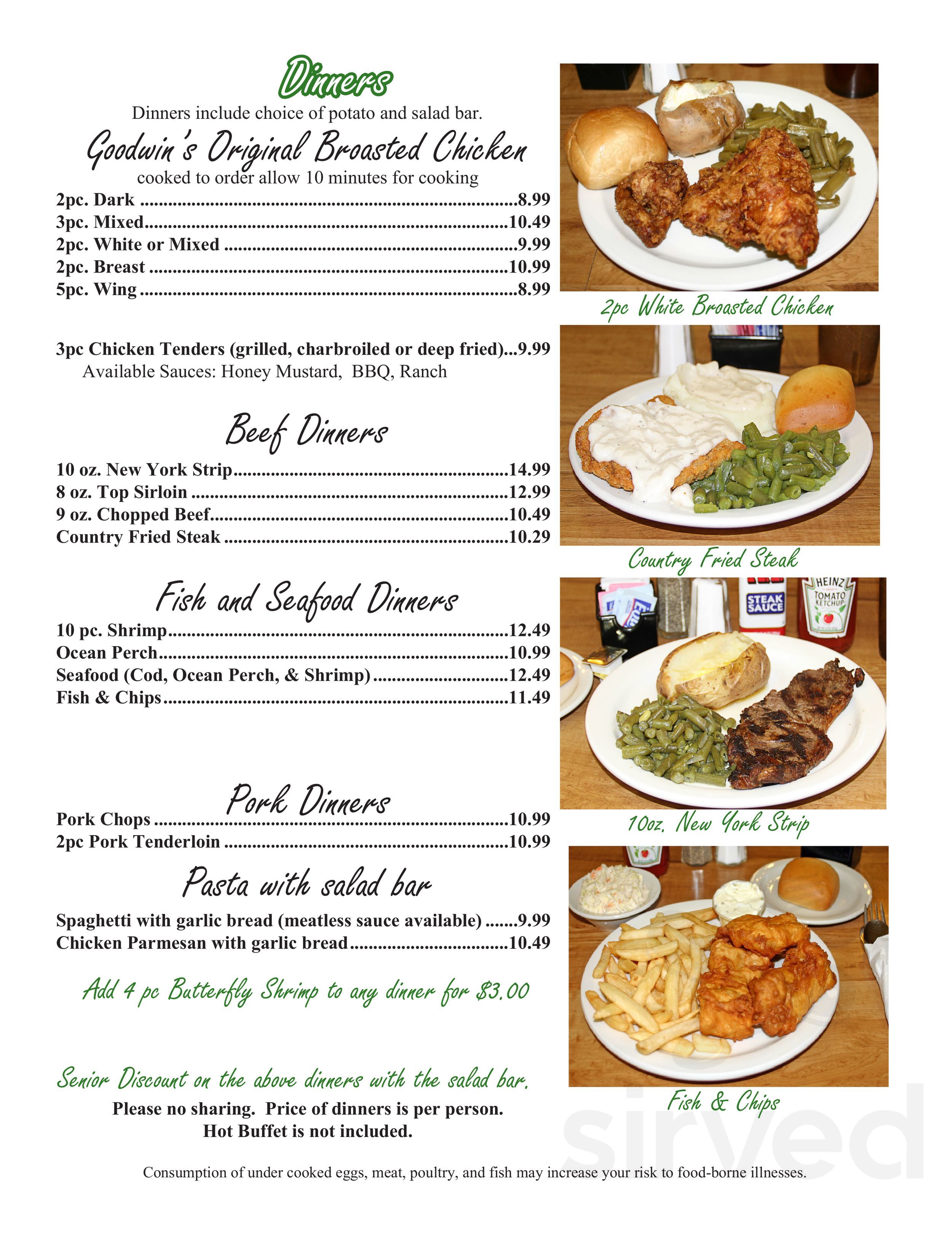 Goodwin's Family Restaurant menus in Circleville, Ohio, United States
