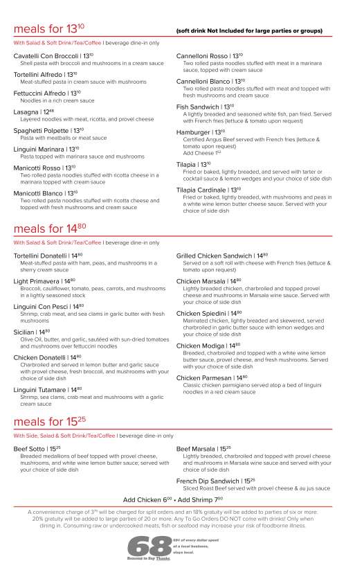 Donatelli's Wine Bar menu in Lake St Louis, Missouri, USA